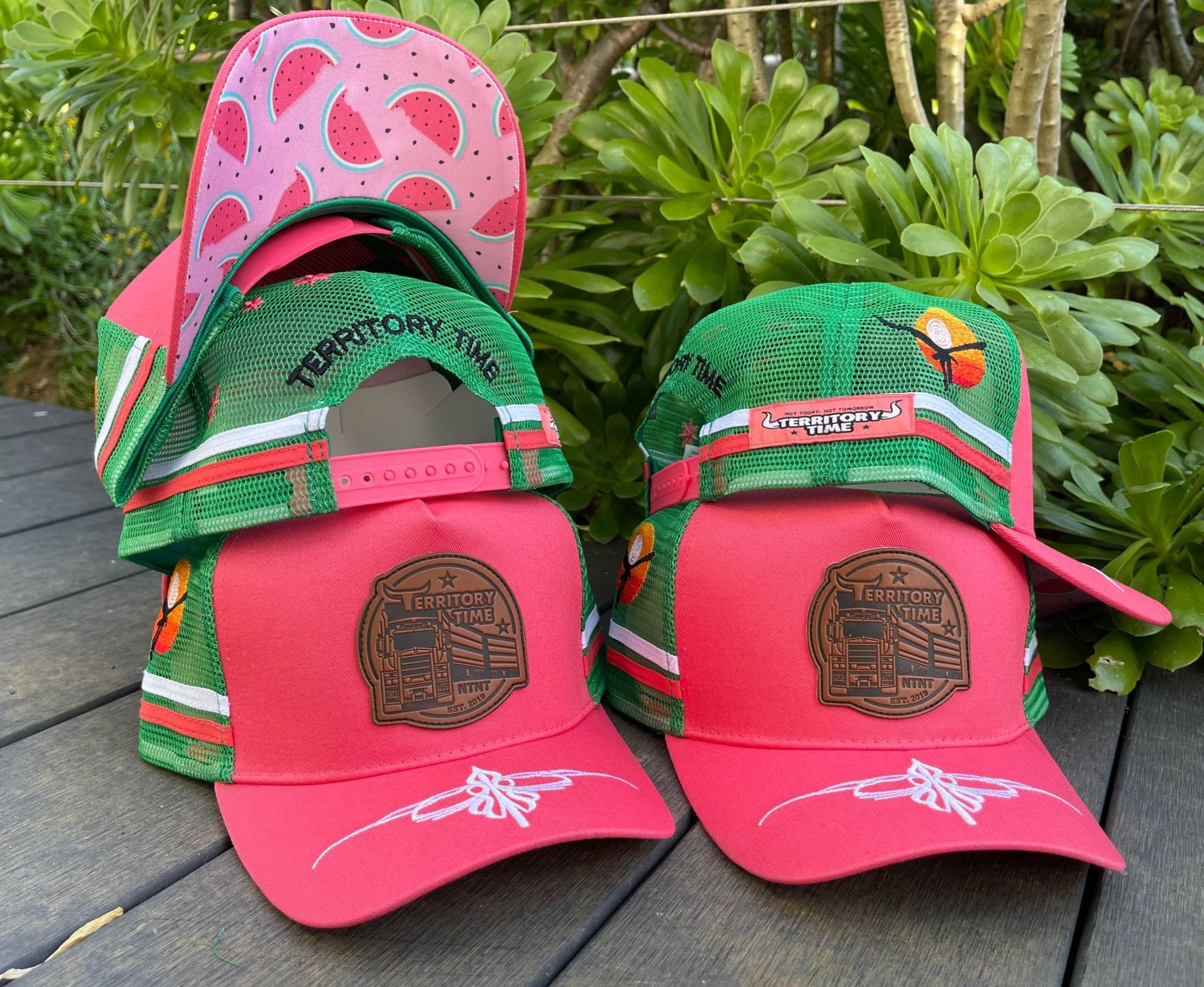 TERRITORY TIME "Watermelon" LEATHER PATCH HAT – Not Today, Not Tomorrow