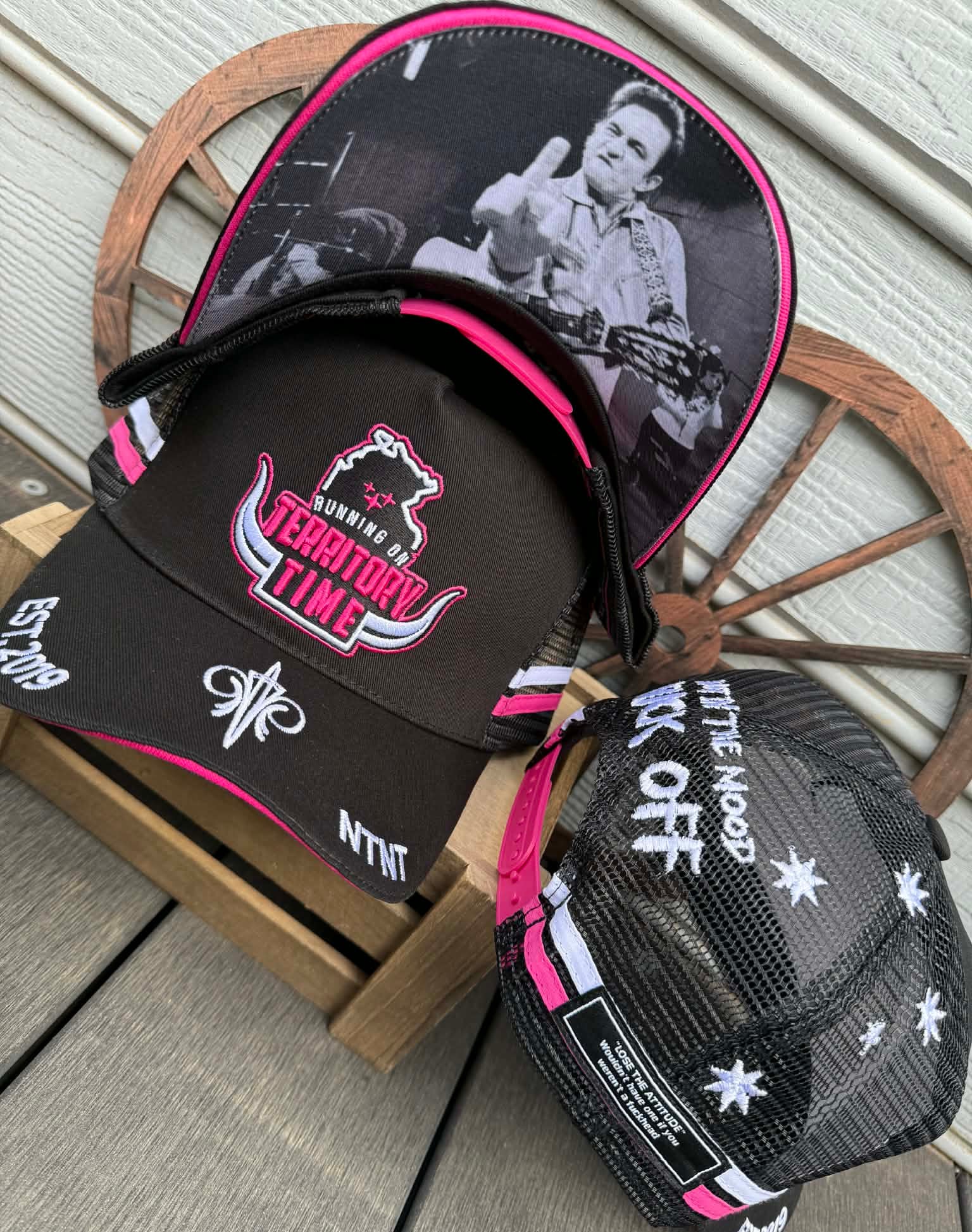 TERRITORY TIME "Not In The Mood" HAT - Black & Pink – Not Today, Not ...